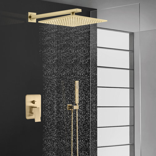 Fontanashowers Balsamo Gold In Wall Mixer Bathroom Shower Set